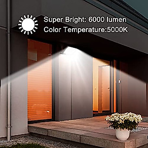 ROMMOR 60W LED Flood Light, 6000LM IP66 UL Approved Plug Waterproof Outdoor LED Daylight White Floodlight for Yard, Garden, Garages, Front Porches and More(60W*1Pack)