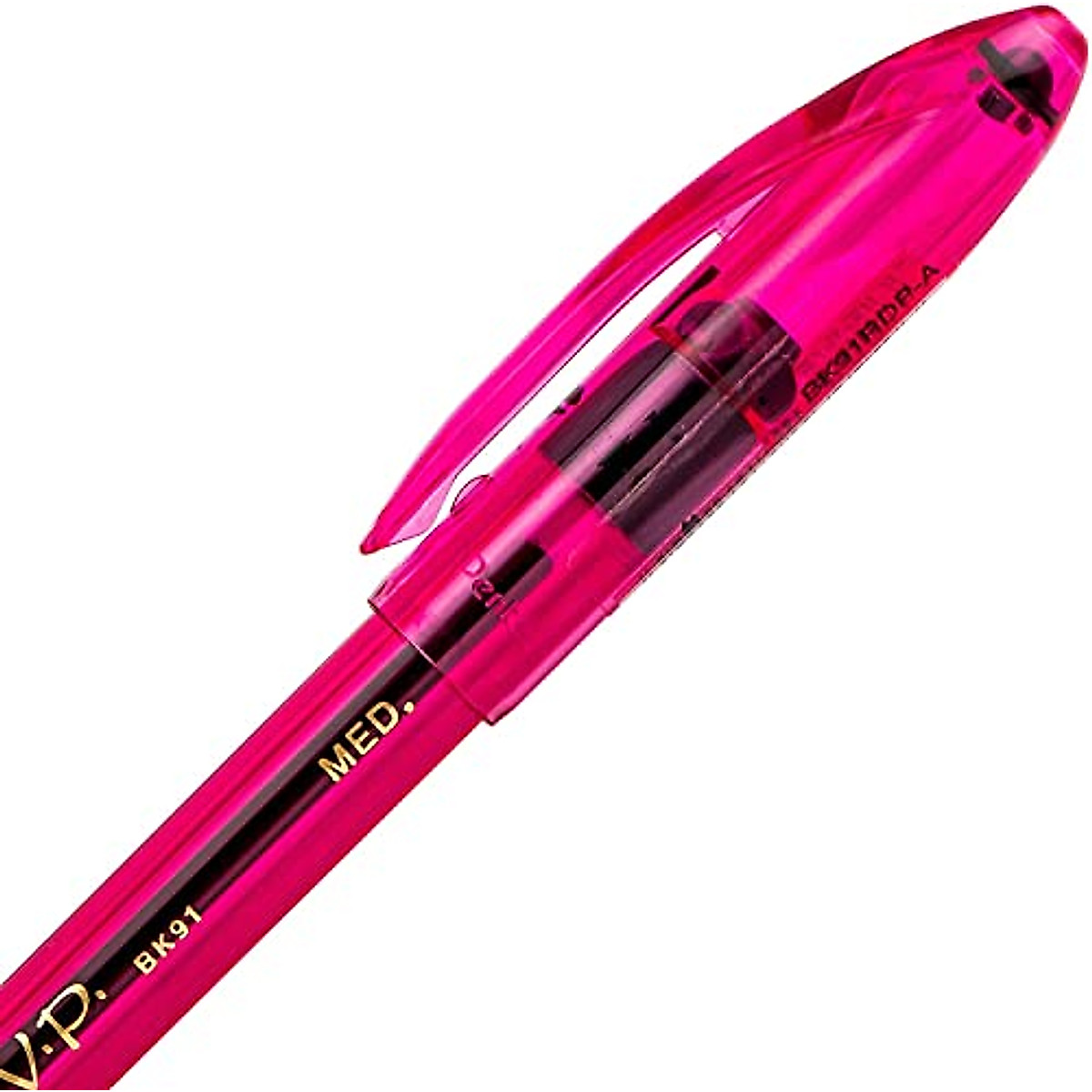 Pentel RSVP Medium Point Pens - Ballpoint - 1.0 mm - Clear Barrel - Assorted Ink Colors, Pack Of 16