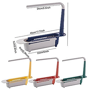 GOUXTD 2022 Telescopic Sink Storage Rack, Kitchen Sink Organizer Telescopic Sink Rack Holder
