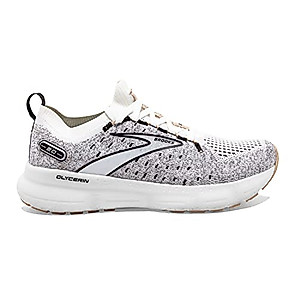 Brooks Women’s Glycerin StealthFit 20 Neutral Running Shoe - White/Black/Cream - 8.5 Medium