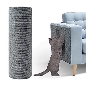 XUEPETT Cat Scratching Mat 78.7"x15.8", Self-Adhesive Cat Carpet Scratcher Replacement for Cat Tree Post Wall Shelves, Cat Scratch Furniture Protector for Couch, DIY Climbing Cat Scratcher