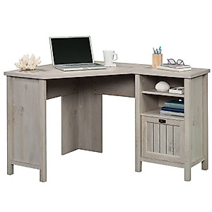 Sauder Costa Corner Computer Desk in Chalked Chestnut, Chalked Chestnut Finish