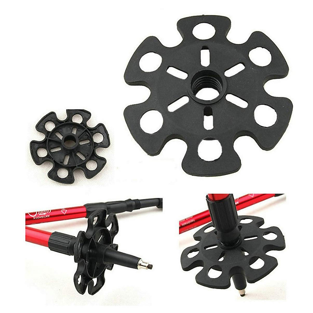 BESPORTBLE 10 Pcs Trekking Pole Snow Baskets Removable Mud Ski Basket Walking Hiking Stick Replacement Accessory for Hiking Trekking Walking Poles