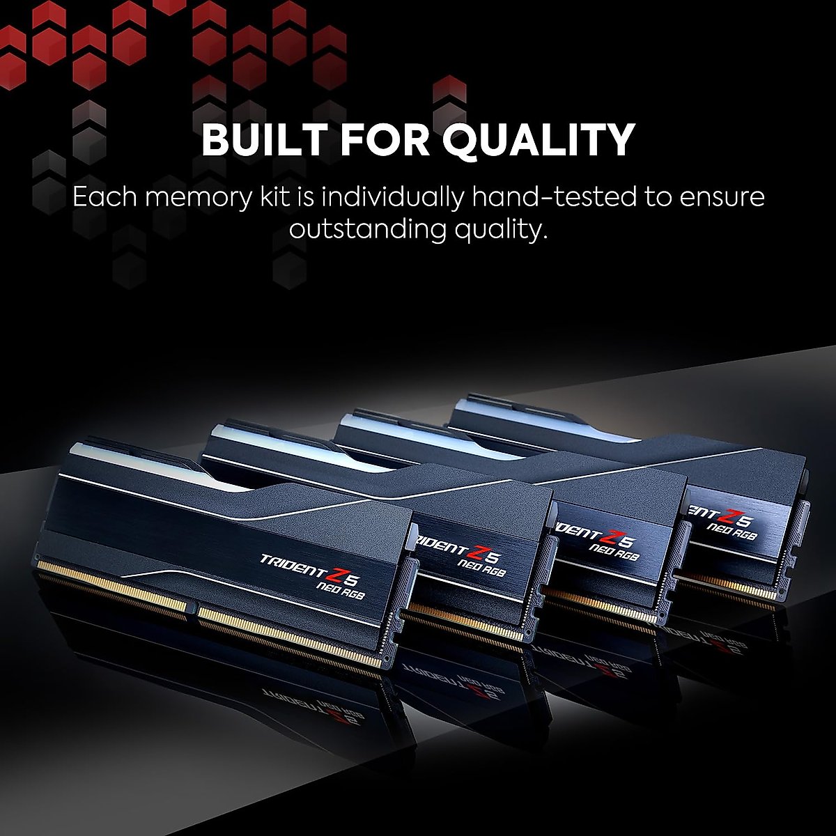 G.SKILL Trident Z5 Neo RGB Series (AMD Expo) DDR5 RAM 64GB (2x32GB) 6000MT/s CL32-38-38-96 1.40V Desktop Computer Memory UDIMM - Matte Black (F5-6000J3238G32GX2-TZ5NR)