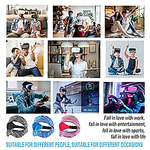 VR Mask Sweat Band, for Oculus Quest 2, Adjustable Breathable VR Sweat Band Cover(3PCS)