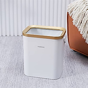 CANMNT Trash Can Light Luxury Trash Can with Handle Simple Square Without Cover Trash Can Study Office Paper Basket Waste Bin Trash Can Wastebasket