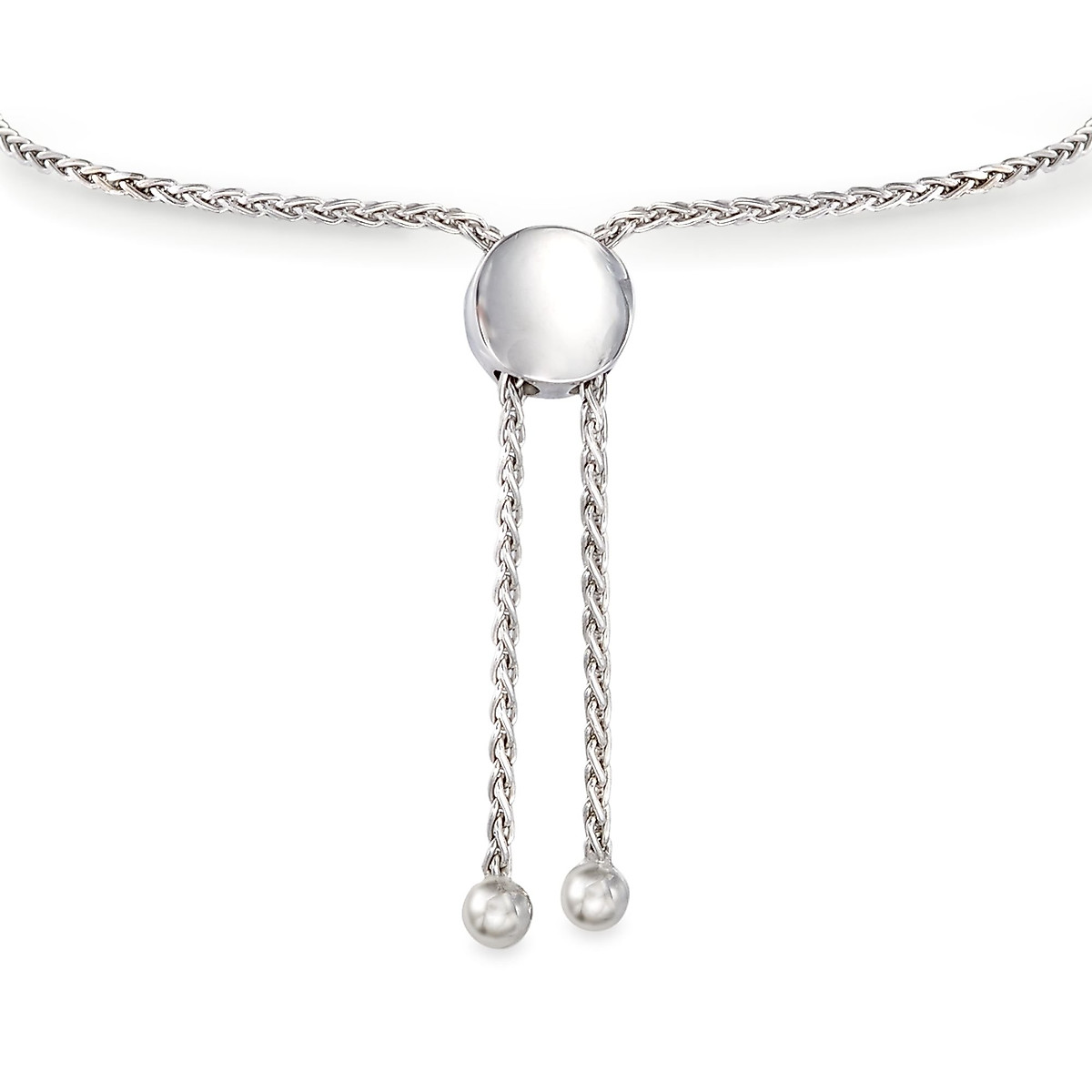 Ross-Simons 0.15 ct. t.w. Black Diamond Bar Bolo Bracelet in Sterling Silver