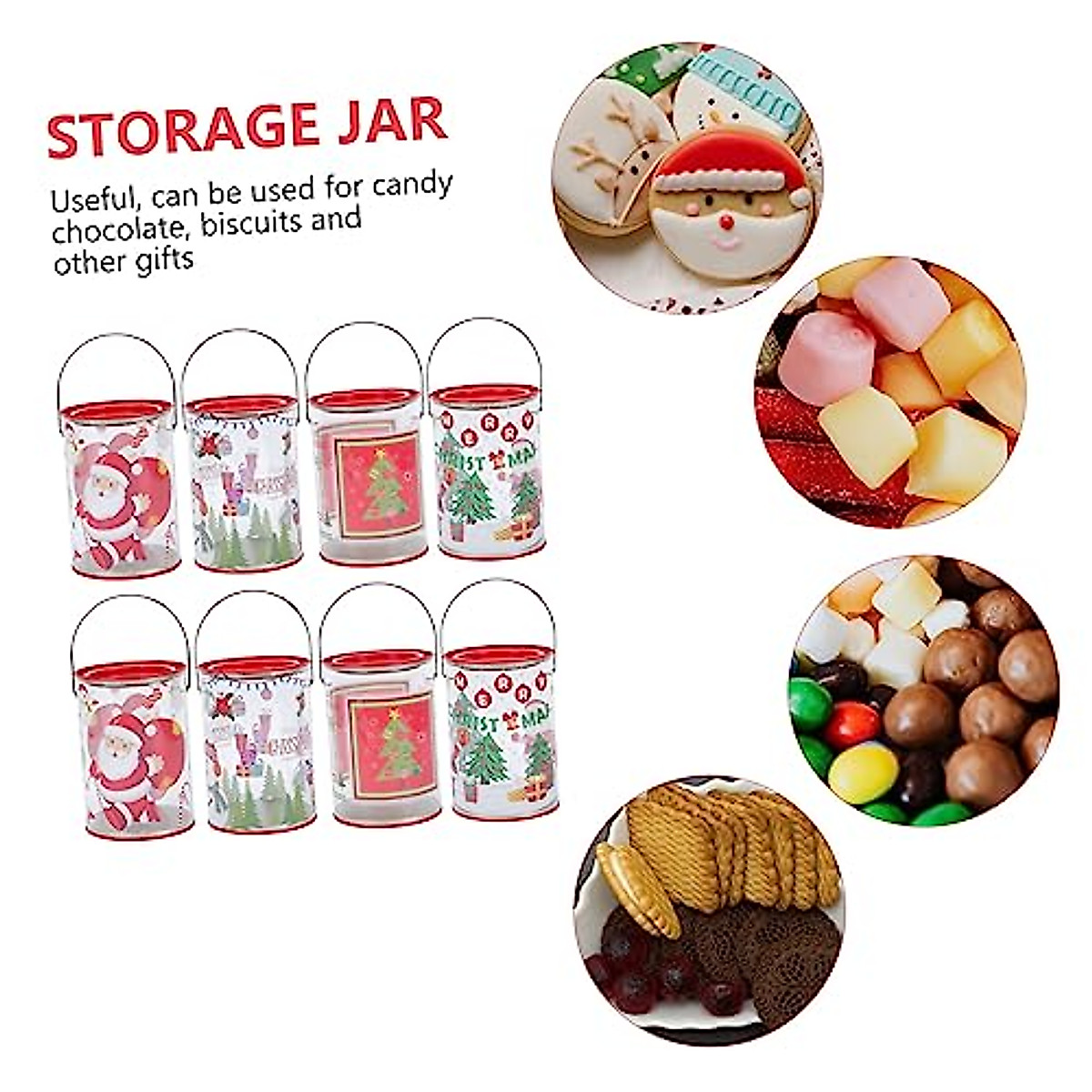 STOBAZA 16 Pcs Portable Cylinder Chocolate Box Cake Decor Cookie Decorating Christmas Cookie Tins Xmas Boxes Christmas Treat Tins Cookie Canister Candy Packaging Box Candy Can