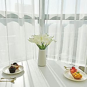 Mandy's 20pcs White Flowers Artificial Calla Lily Silk Flowers 13.4" for Easter Day Home Kitchen & Wedding