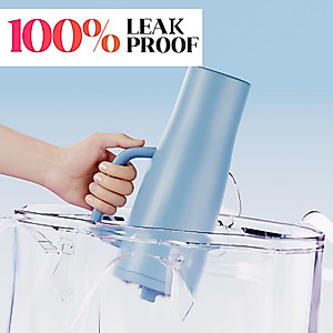 FOHGEE 40oz Tumbler with Handle and Straw Lid【Magnetic lid + Removable built-in straw】100% Leak-proof Travel Coffee Mug, Stainless Steel Insulated Cup, Keeps Cold for 24Hrs (ChillWave Sky Breeze)