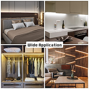 dalattin Under Cabinet Lights,6 Pcs 9.8FT Under Cabinet Lighting for Kitchen,180 LEDs,2700k-6500k Warm to White Light,Timing Under Counter Lights,Bright Light Strips Touch and RF Remote Control