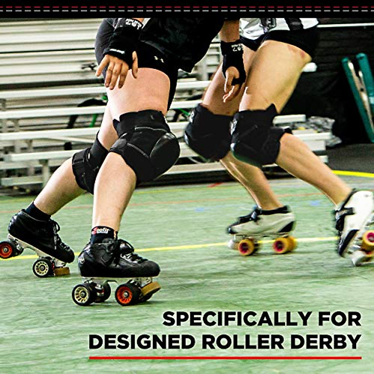 187 Killer Pads Pro Derby Pad, Black / Grey, Medium