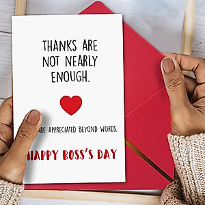 Ziwen Lovely Bosses Day Gifts for Women, Encourage Thanks Greeting Card from Employee, Humorous Card for Boss Lady, Cheeky Boss's Day Card for Boss Leader…