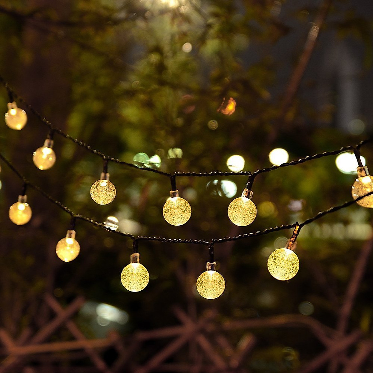 LOENDE Battery Operated String Lights Waterproof 16FT 30 LED 8 Modes Fairy Garden Globe String Lights with Timer for Christmas Tree Holiday Outdoor Indoor Patio Party Decor, Warm White (2 Pack)