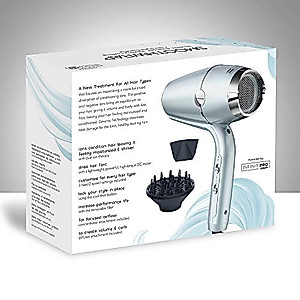 INFINITIPRO BY CONAIR SmoothWrap Hair Dryer, 1875W Hair Dryer with Diffuser, Blow Dryer for Less Frizz, More Volume and Body, with Advanced Plasma Technology and Ceramic Technology
