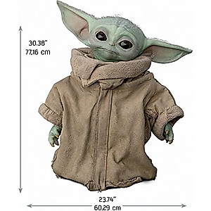 RoomMates RMK4456GM The Mandalorian: Baby Yoda Grogu | The Child Giant Peel and Stick Wall Decals, Green, Tan, Giant Wall Decal