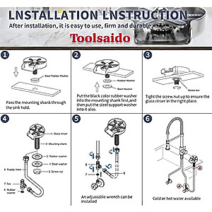 Metal Glass Washer For Kitchen Sink,360 Rotate sprayer, Glass Cleaner For Sink, Glass Cleaner Sink Attachment,Bottle Washer For Sink,Cup Washer Sink Attachment,cup rinser for sink,cup washer for sink