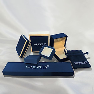 Vir Jewels 2 cttw Diamond Wedding Engagement Ring Set 14K Two Tone Gold Bridal Set Cushion Size 7