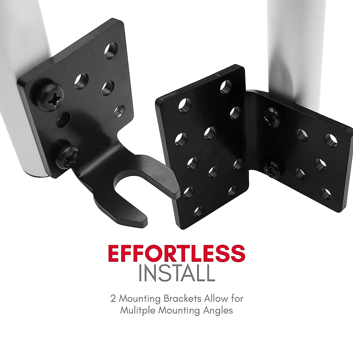 Macally Car Seat Rail Mount - Super Secure Tablet Mount for Car and Floor Mount Phone Holder - Adjustable Gooseneck iPad Mount for Truck and Any Vehicle - Works with All iPad, iPhone, Tablets