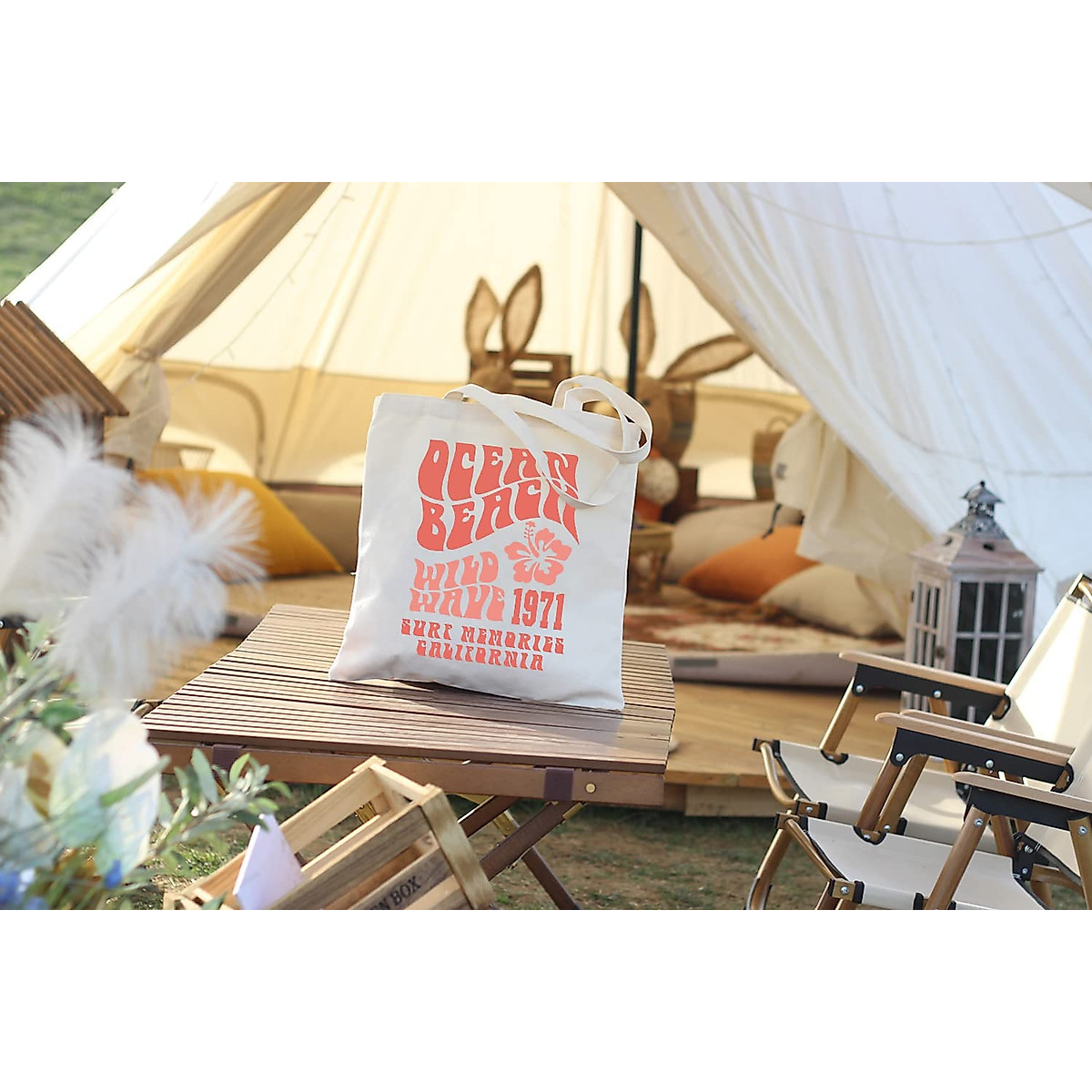 Kimoli Canvas Tote Bag Cute Beach Bags Aesthetic Reusable Grocery Shopping Bags Book Tote for Women Girls