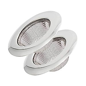 KUFUNG Sink Strainer, Basket Stainless Steel Bathroom Sink, Utility, Slop, Kitchen and Lavatory Sink Drain Strainer Hair Catcher (4.5 inch)…