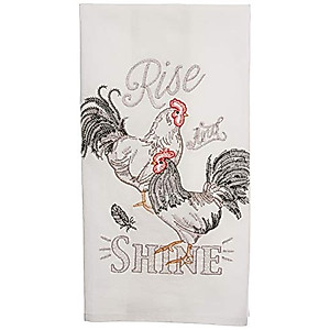 Kay Dee Designs Farmer's Market Rooster Embroidered Flour Sack Kitchen Towel, 17.5" x 28", Various