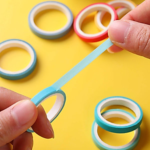 WAPETASHI Washi Masking Tape Set 60 Rolls 5mm (0.2 inch) Wide Decorative Craft Tape Collection for Scrapbook DIY Crafts Gift Wrapping Planners