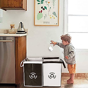 BeBesta Recycle Waste Bin Bags for Kitchen Home Trash Sorting Bins Organizer Waterproof Baskets Compartment Container