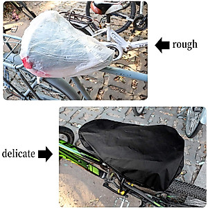 LUTER Waterproof Bike Seat Cover with Drawstring, Protective Water Resistant Bicycle Saddle Rain Dust Cover (Black)