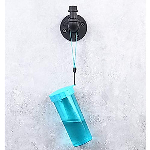 IMQOQ Industrial Style Robe Towel Hook Wall Mounted Metal Iron Pipe Coat Hanger Hat Holder Bag Rack for Bathroom Bedroom Kitchen, Rust Free, Black