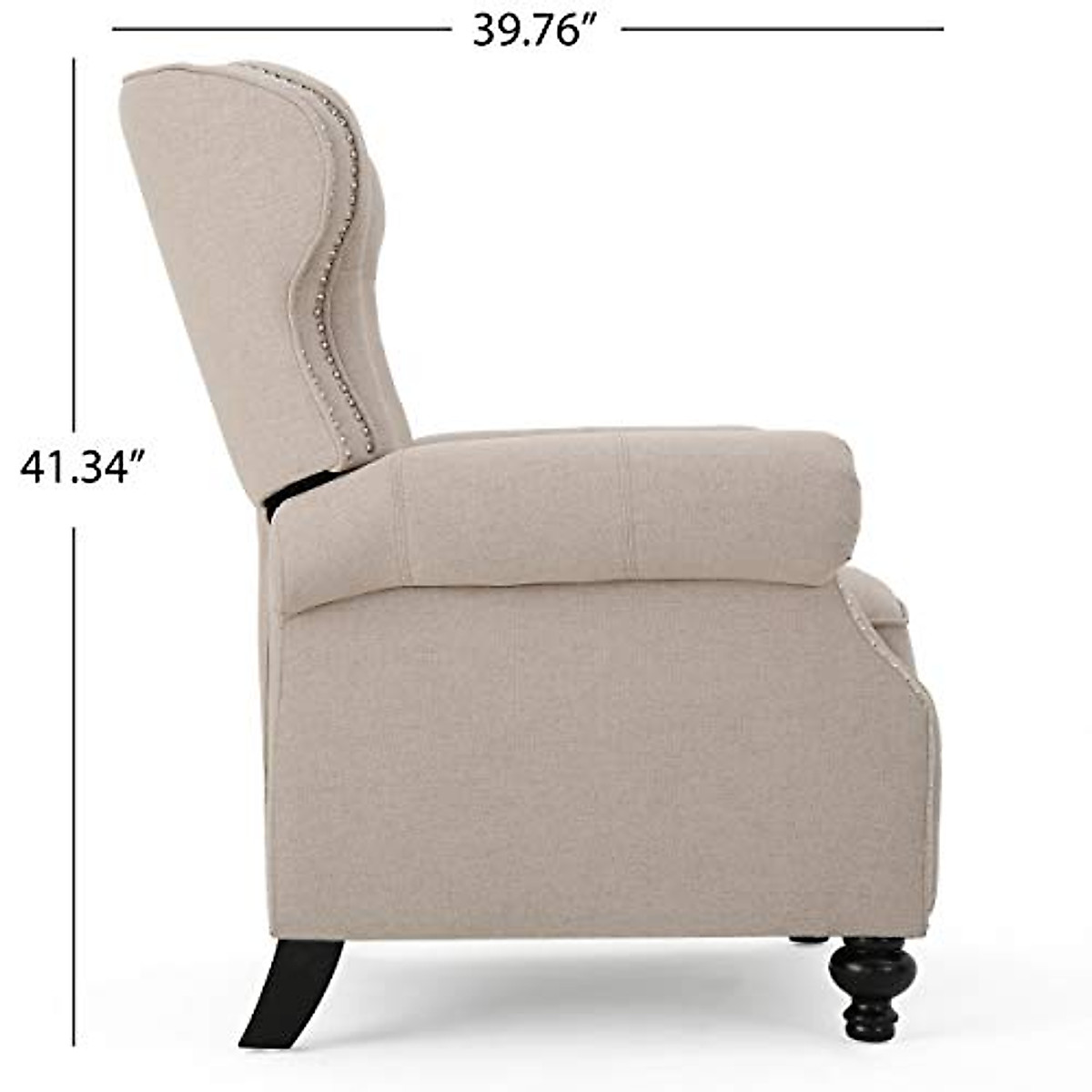 GDFStudio vWyland Tufted Wheat Fabric Recliner.