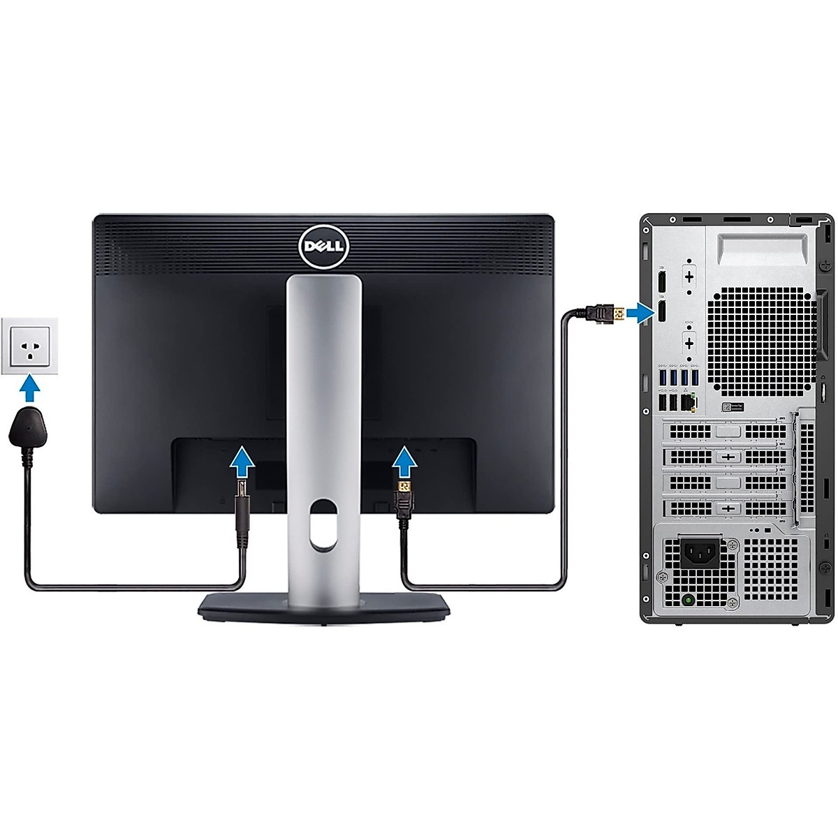 Dell OptiPlex 5000 Desktop Computer - Intel Core i5 12th Gen i5-12500 Hexa-core (6 Core) 3 GHz - 8 GB RAM DDR4 SDRAM - 256 GB M.2 PCI Express NVMe 3.0 x4 SSD - Tower - Black