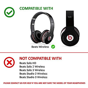 Replacement Top Headband Repair Parts for Beats Wireless Headphones (Black)