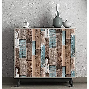 118''x17.7''Wood Wallpaper Peel and Stick Wood Contact Paper Wood Plank Wallpaper Stick and Peel Self Adhesive Wallpaper Removable Wallpaper Rustic Distressed Wood Look Wallpaper Faux Vinyl Roll