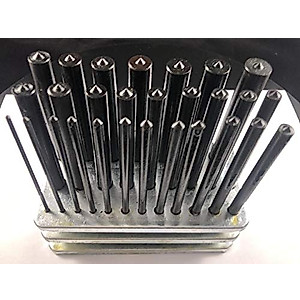 LLDSIMEX 28 Piece Transfer Punch Set 3/32"-1/2" by 64ths Plus 17/32"