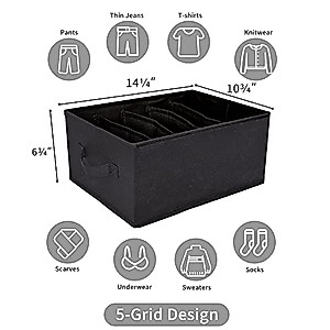 GRANNY SAYS Bundle of 2-Pack Walk-in Wardrobe Hanging Shelves& 2-Pack Jeans Organizer for Closet