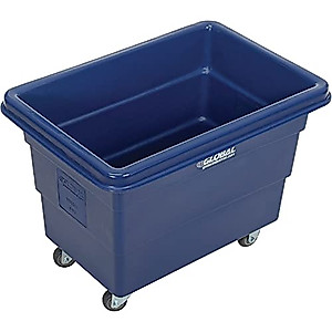 Global Industrial Plastic Bulk Box Truck, 6 Bushel/500 Lb. Capacity, Blue, 33-2/5"L x 23" W x 24-1/2"H