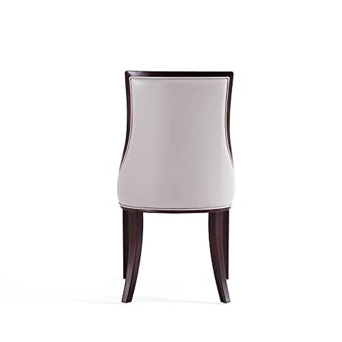 Manhattan Comfort Grand Faux Leather Dining Chairs, Set of 2, Light Grey