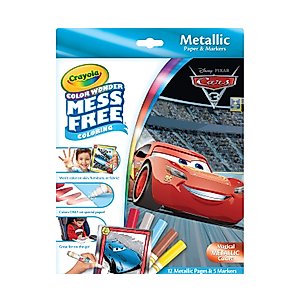 Crayola Color Wonder Cars 3, Mess Free Coloring, 12 Pages, 75-2450