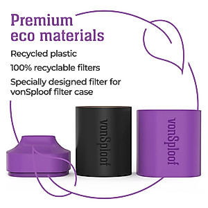 vonSploof Personal Air Filter To Trap Smoke & Odor - Easy To Use & Long Lasting Replacement Smoke Filter up to 500+ uses I Eliminate Smoke For Your Buddy and You with Smoke Catcher I Sploof Vaporizer