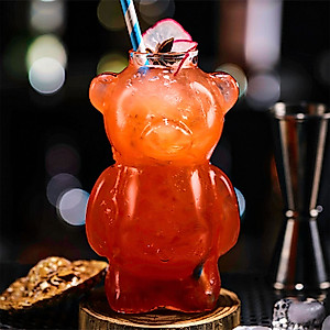 Bear Shaped Glass Cup Cocktail Glass Coffee Mugs Beverage Glasses Goblet Drinkware For Wine Champagne Cocktail