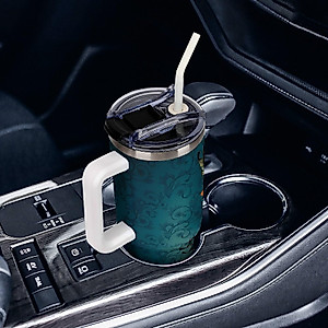 Niapessel Leak Proof Tumbler, Insulated Water Bottles with Straw, Owl Ethnic Insulated Cup with Handle 40 Oz Stainless Steel Flask for School, Travel, Car, Sports, Work