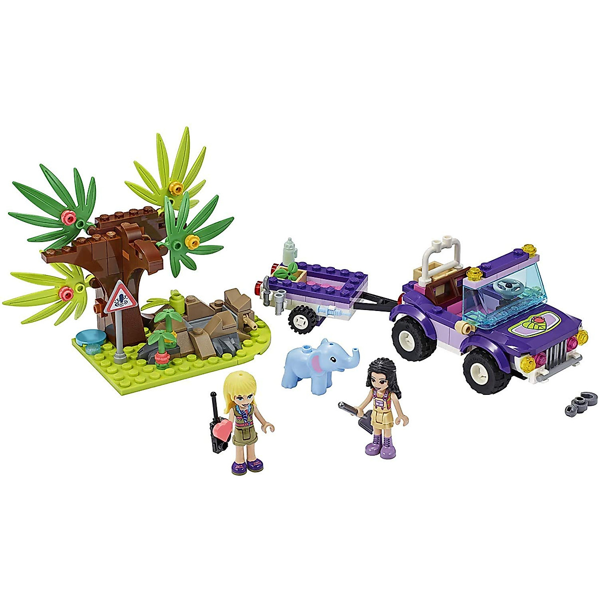 LEGO Friends Baby Elephant Jungle Rescue 41421 Adventure Building Kit; Animal Rescue Playset That Comes with a Toy Truck and Trailer, Plus Friends Emma and Stephanie (203 Pieces)