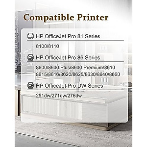 VAMTAY Compatible 950 951 Ink Cartridges Replacement for 950XL 950 XL 951XL 951 XL for OfficeJet Pro 8600 8610 8620 Printer 4 Combo Pack