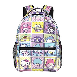 Cartoon Cat Backpack Large Capacity Laptop Bag Casual Travel Daypack