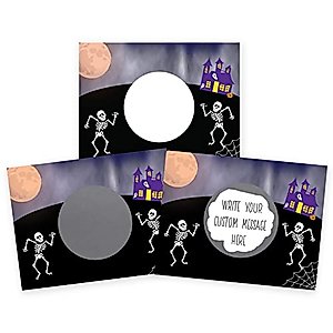 My Scratch Offs Halloween Party Spooky Skeleton DIY Make Your Own Scratch Off 20 Pack 3x4 Cards & Stickers Teacher Rewards
