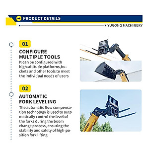 Diesel Forklift with Telescopic Boom Arm - Heavy-Duty Forklift Truck for Sale at Factory Price
