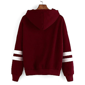 Aganmi Fashion Friend Sweatshirt Hoodie Women Graphic Hoodies Pullover Funny Hooded Sweater Tops Clothes (Wine red, M)