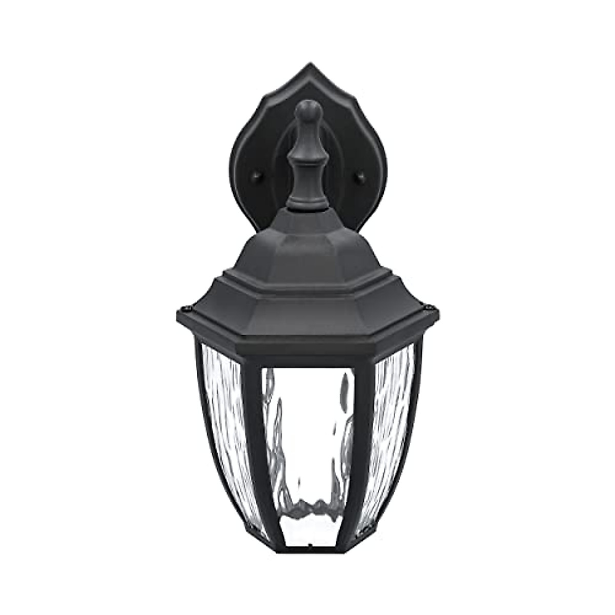 Noble Home Porch Light Outdoor Wall Lantern | LED Lamp Fixture for Outside of House, Garage, Patio and Home Exterior | Black Sconce with Clear Glass, Wet Rated