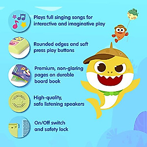 Baby Shark Animal Songs 10 Button Sound Book | Learning & Education Toys | Interactive Books for Toddlers 1-3 | Gifts for Boys & Girls